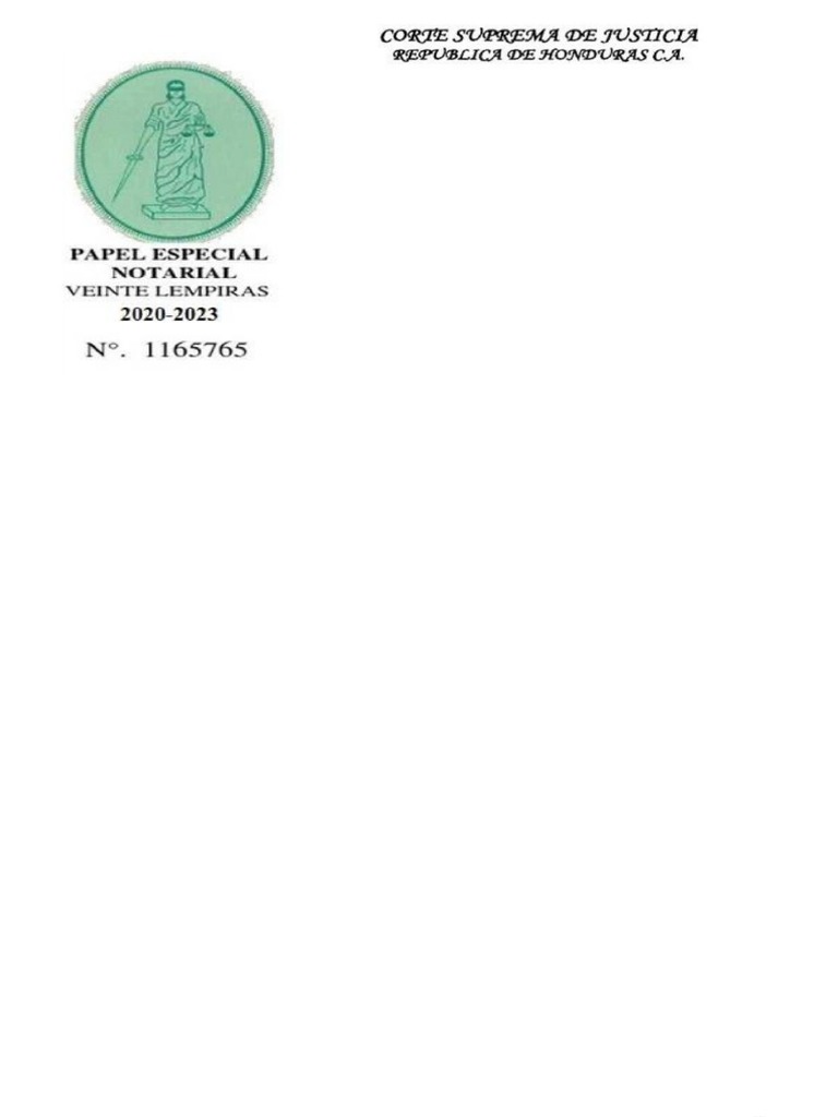 Hoja Notarial 2020-2023 | PDF