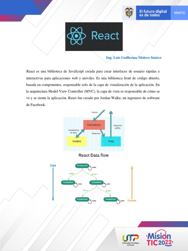 03 Que Es React Pdf Modelo De Objeto De Documento Script Java 