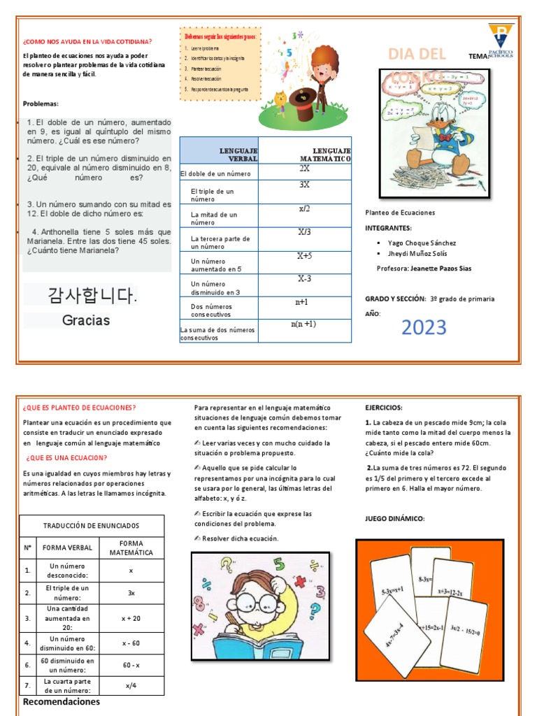 triptico-docx | PDF | Ecuaciones | Matemáticas