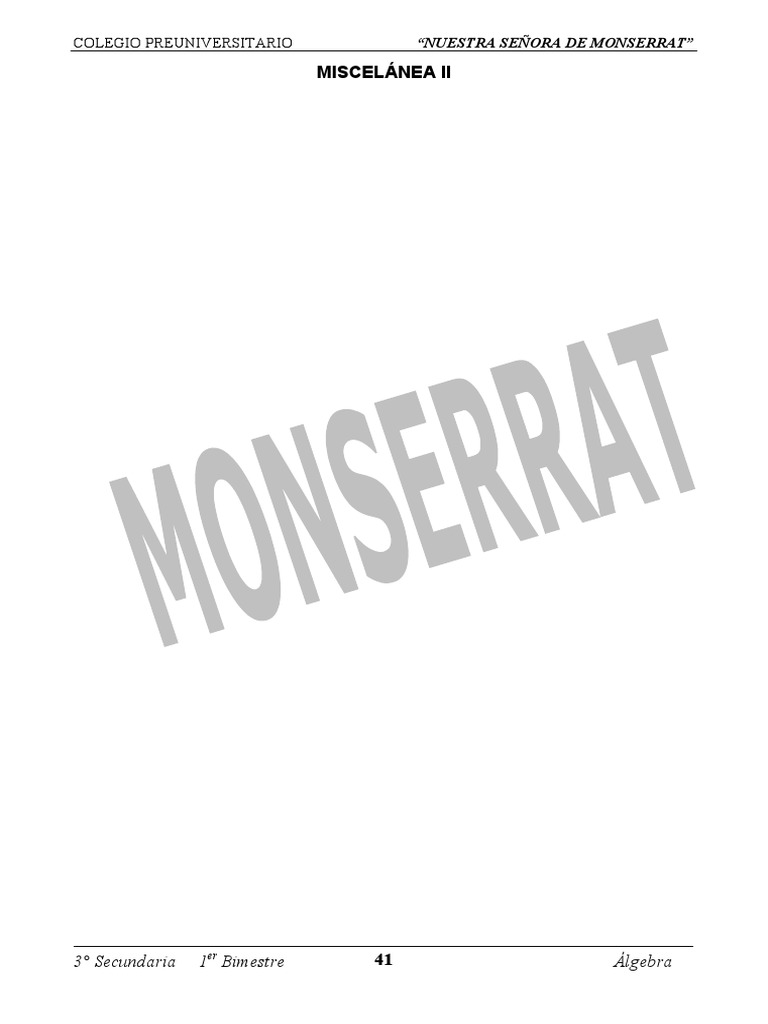 Miscelanea II | PDF | Álgebra | Matemáticas