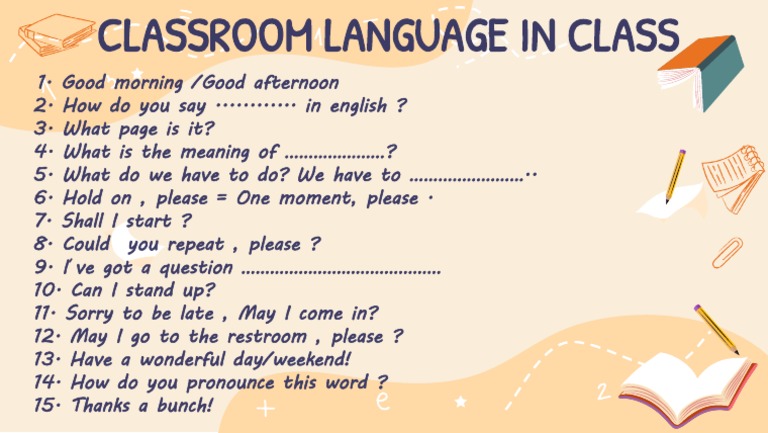 Classroom Language in Class | PDF