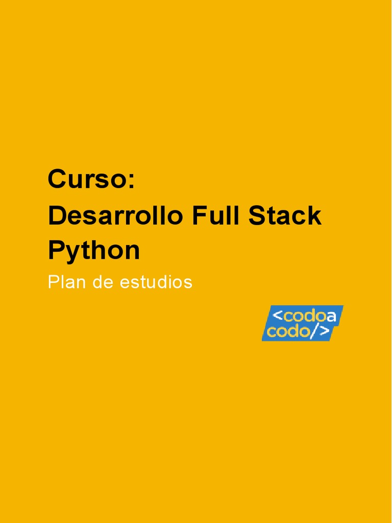Plan de Estudios Curso Full Stack Python | PDF | SQL | Bootstrap (marco frontal)