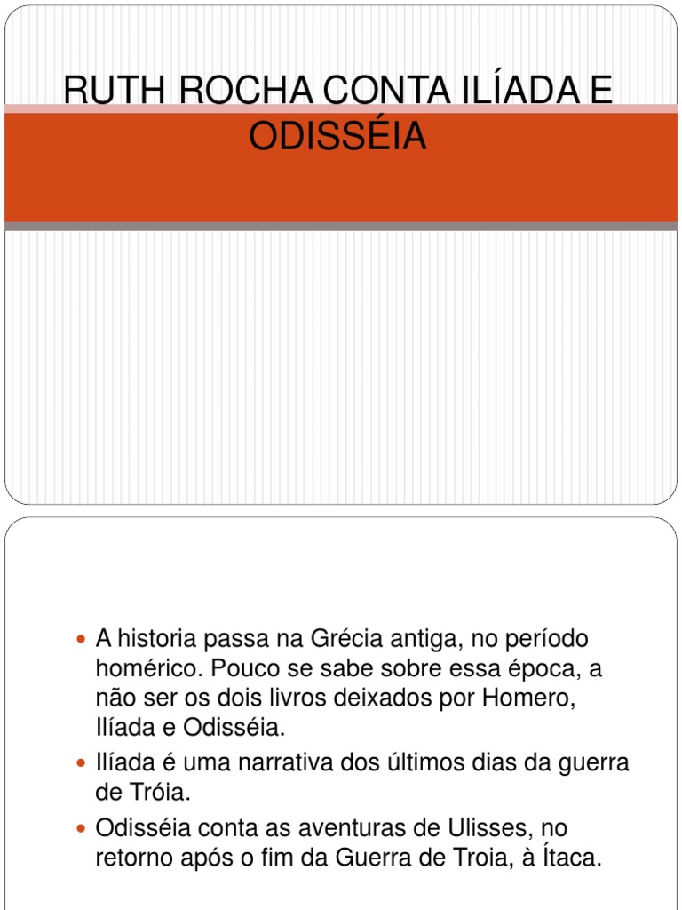 Apresentação 1 | PDF | Paris (mitologia) | Ilíada