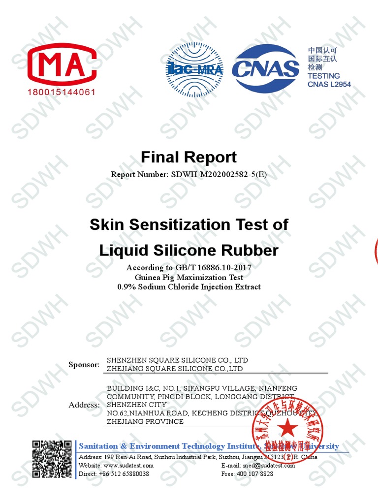 EN Square Skin Sensitization Test LIM 3946 & LIM 2012 Series | PDF ...