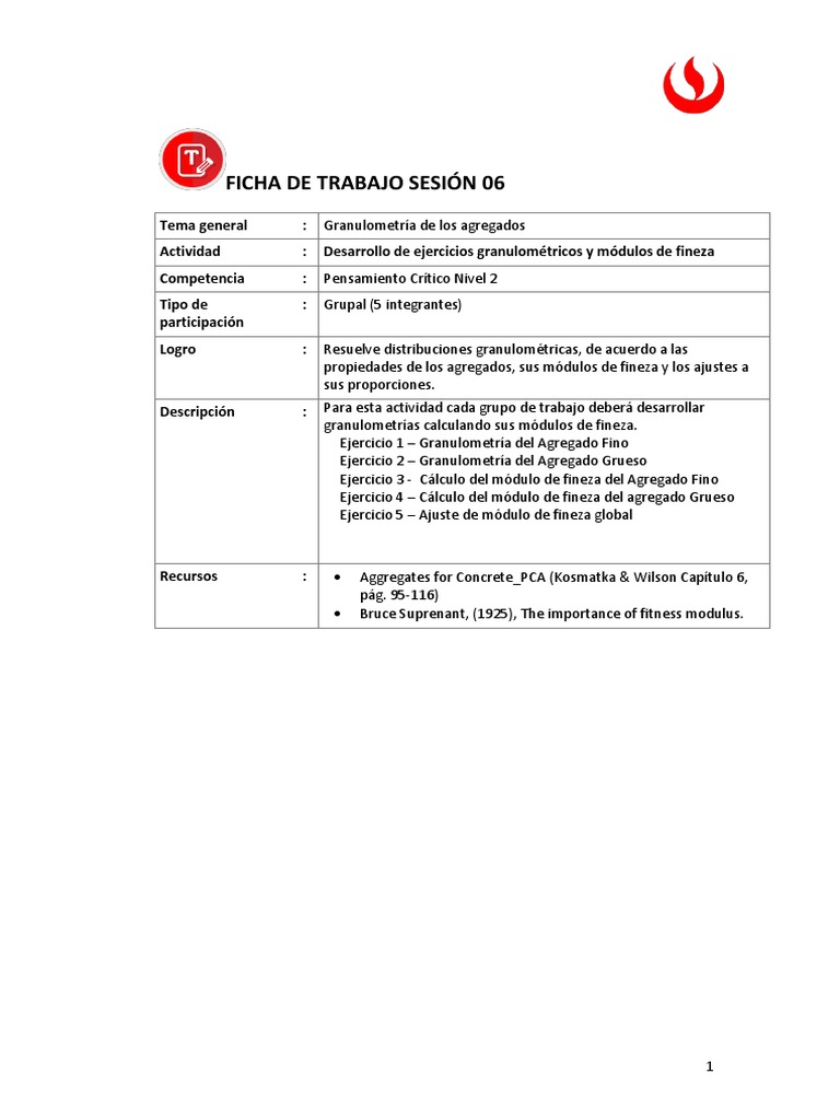 CI165 - Ficha de Trabajo - SEM3 - Sesion06 | PDF