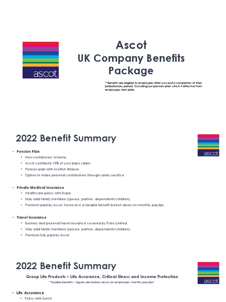 Ascot Benefits 2022 | PDF | Life Insurance | Pension