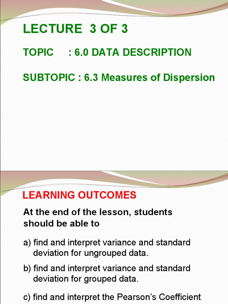 Chapter 6 Lecture 3 of 3 | PDF | Skewness | Blood Pressure