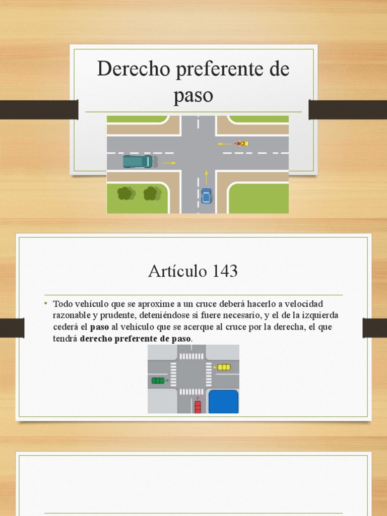Derecho Preferente de Paso en Cruces | PDF