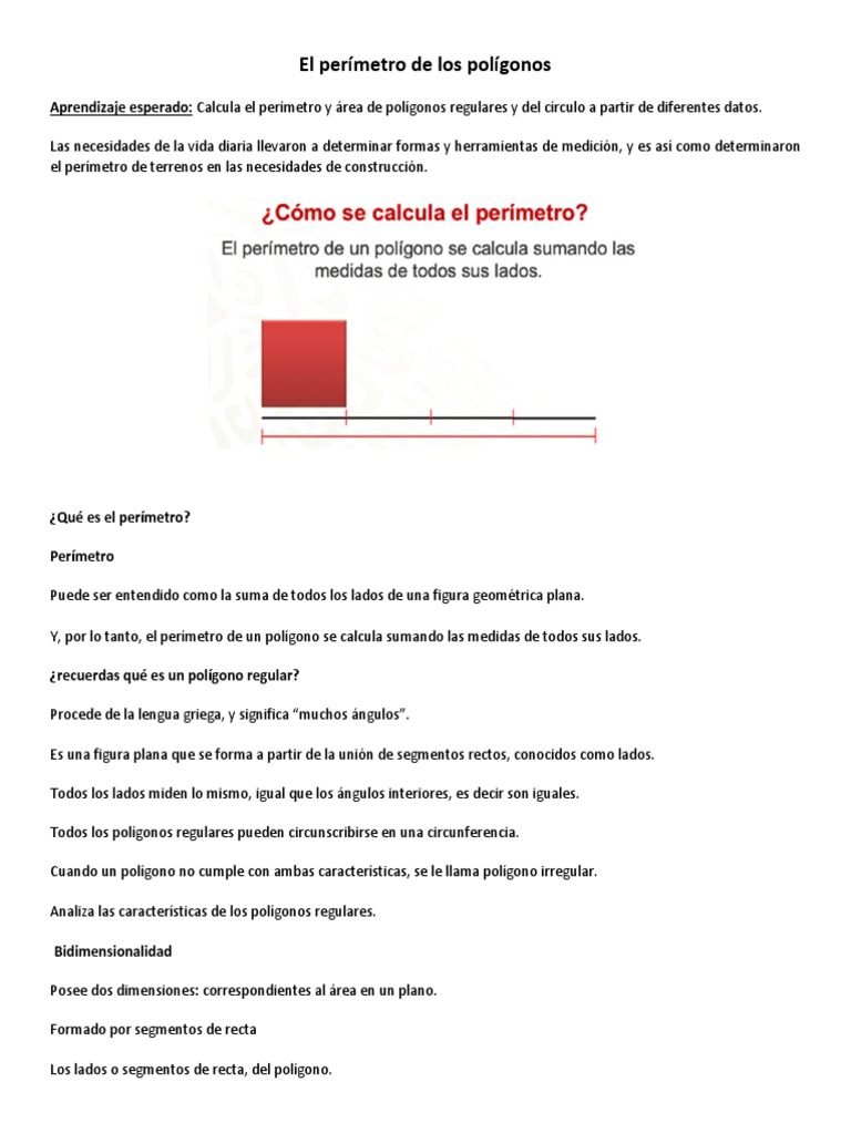 Perímetro de Polígonos Regulares | PDF | Ángulo | Polígono