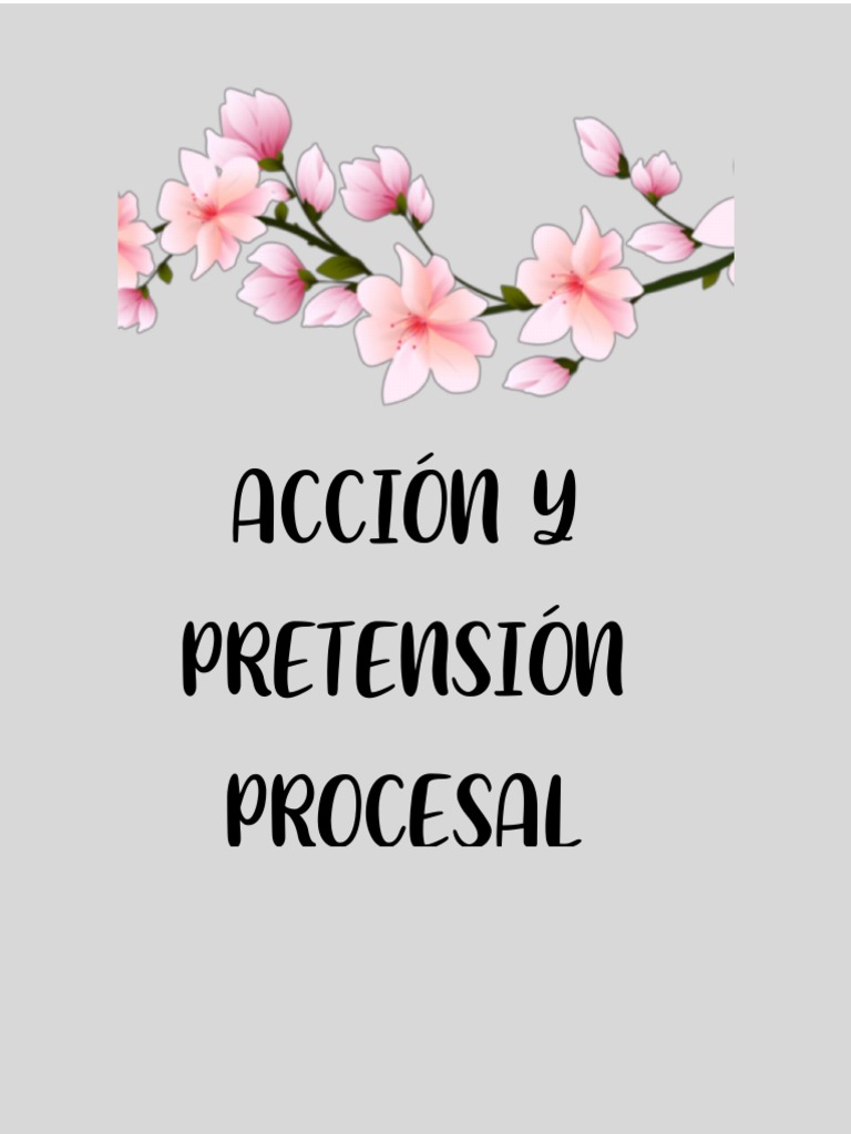 Acción y Pretensión Procesal en Derecho | PDF | Ley procesal | Demanda ...