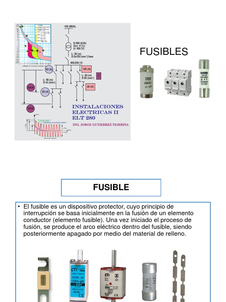 Tipos y Características de Fusibles | PDF | Fusible (Eléctrico ...