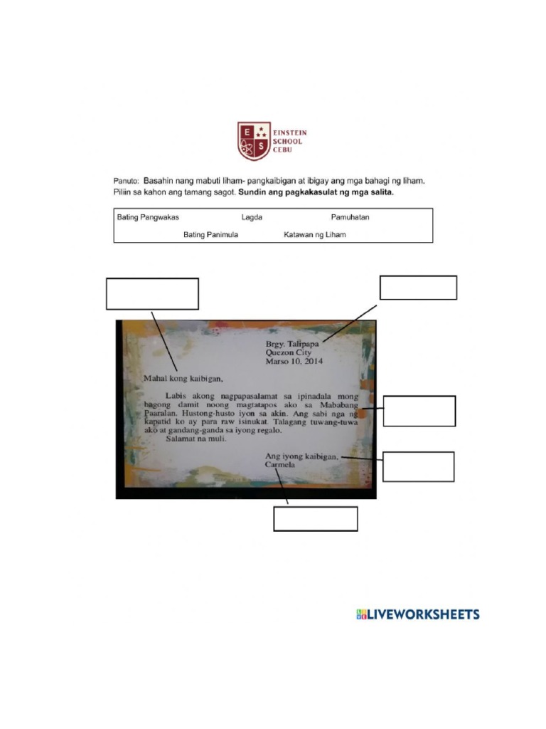 Bahagi NG Liham | PDF