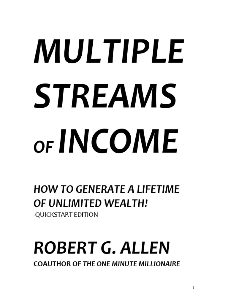 Multiple Streams of Income Quickstart Guide | PDF | Leverage (Finance ...