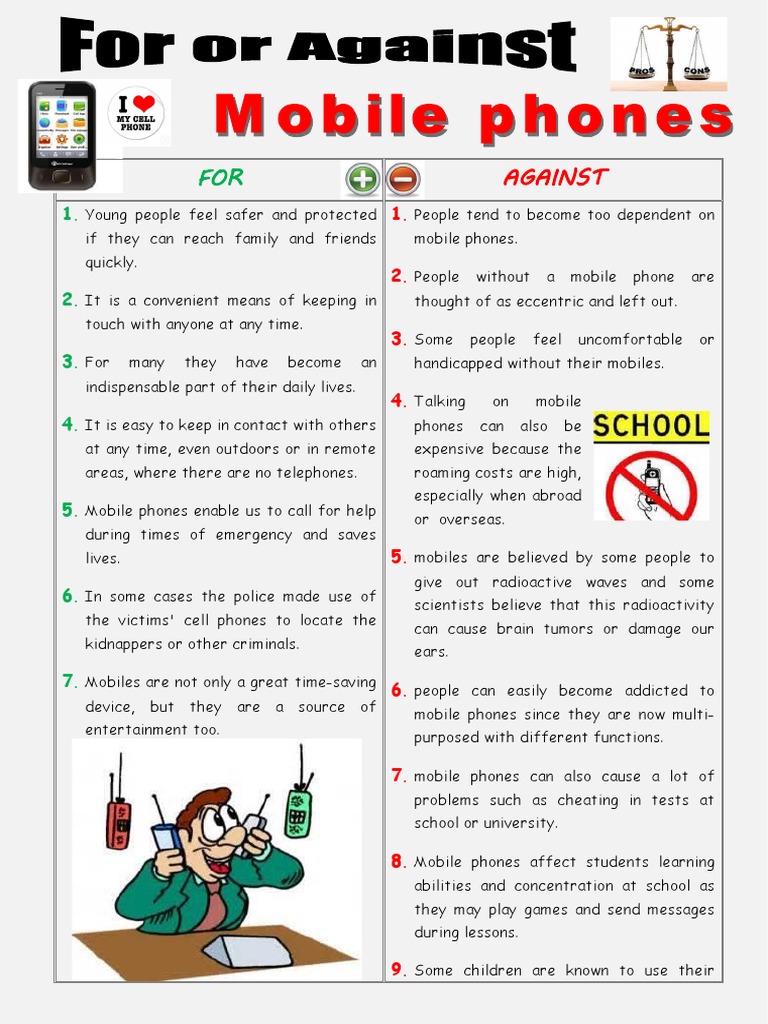 Pros and Cons of Mobile Phones | PDF | Mobile Phones | Telephone