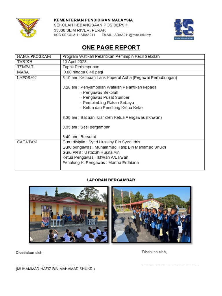 One Page Report | PDF