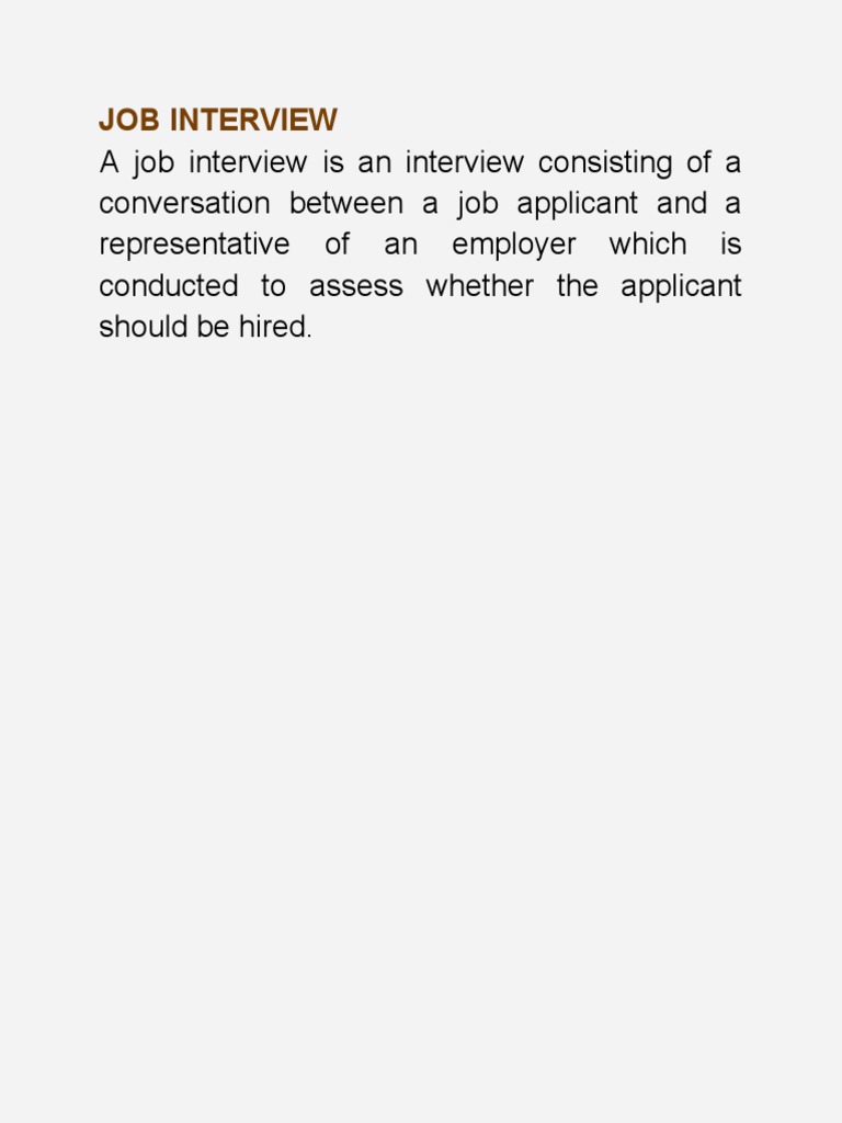Visual Aid - Job Interview (Final) | PDF | Résumé | Job Interview