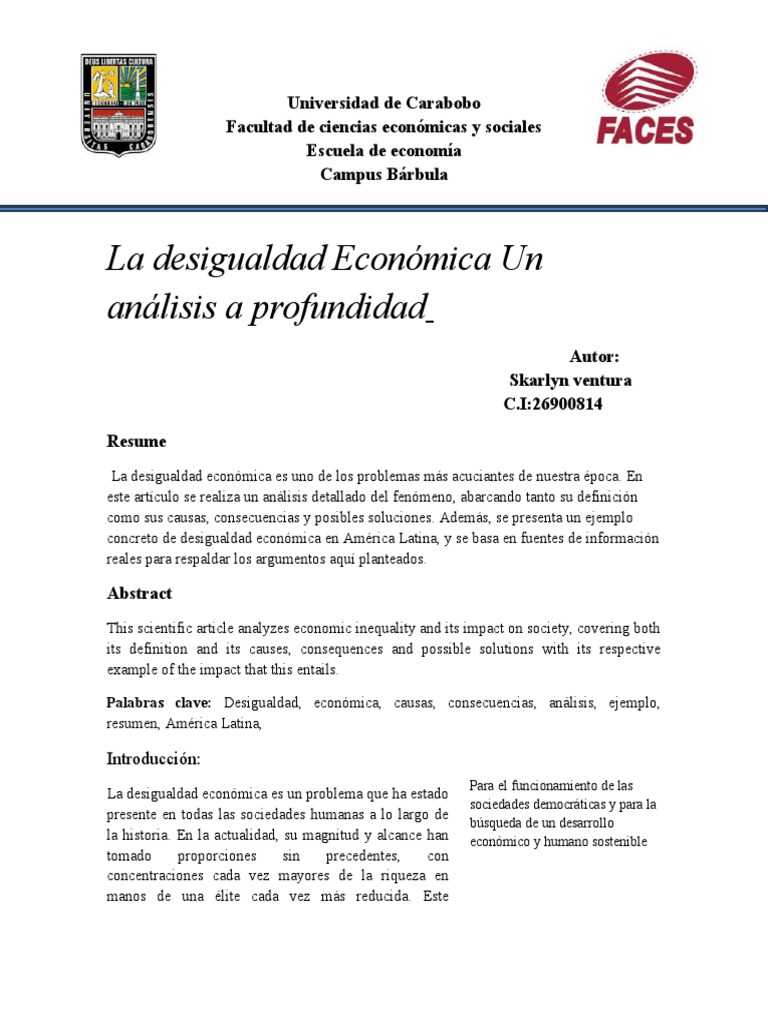 Artículo Científico Desigualdad Económica | Descargar gratis PDF ...