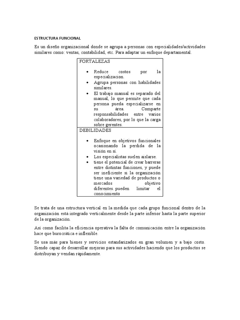 Estructura Funcional | PDF