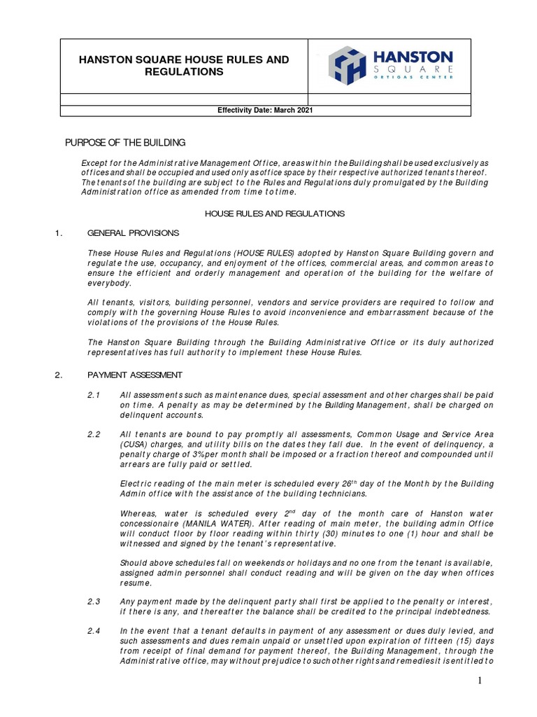 Hanston Square Office Guidelines | PDF | Waste Management | Waste