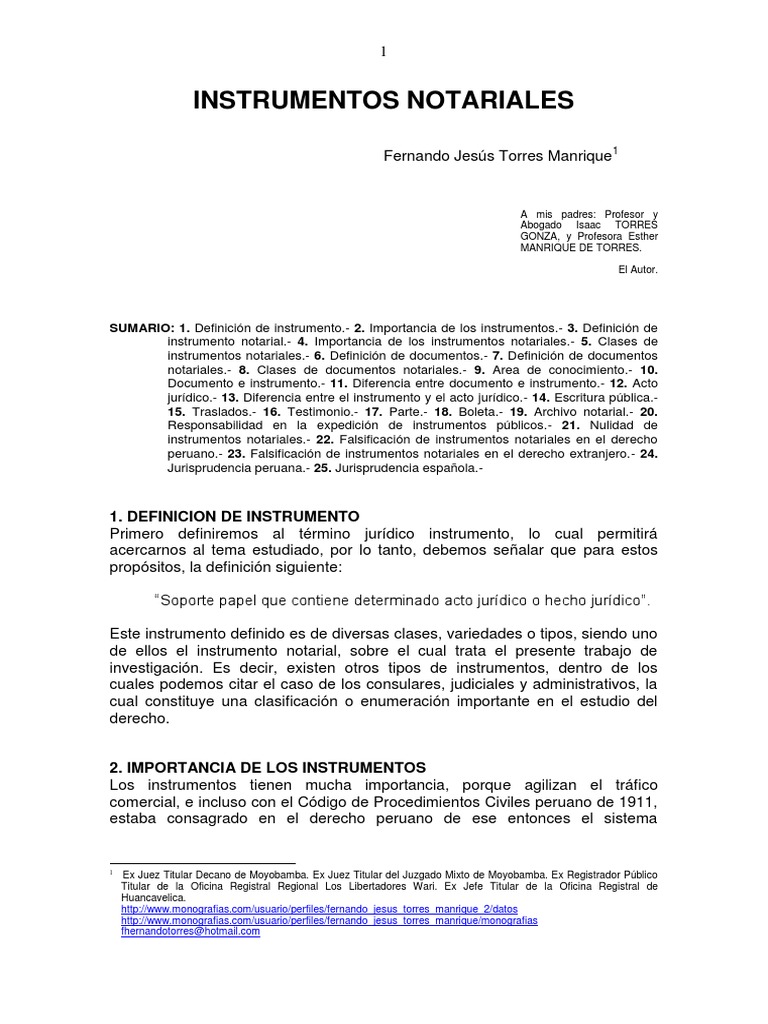 Instrumentos Notariales | PDF | Principios éticos | Derecho Civil (Common Law)