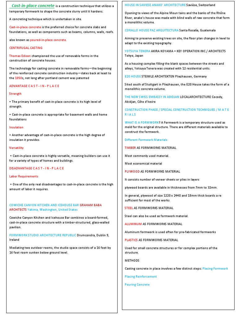 Building Technology 5 Reviewer | PDF | Precast Concrete | Concrete