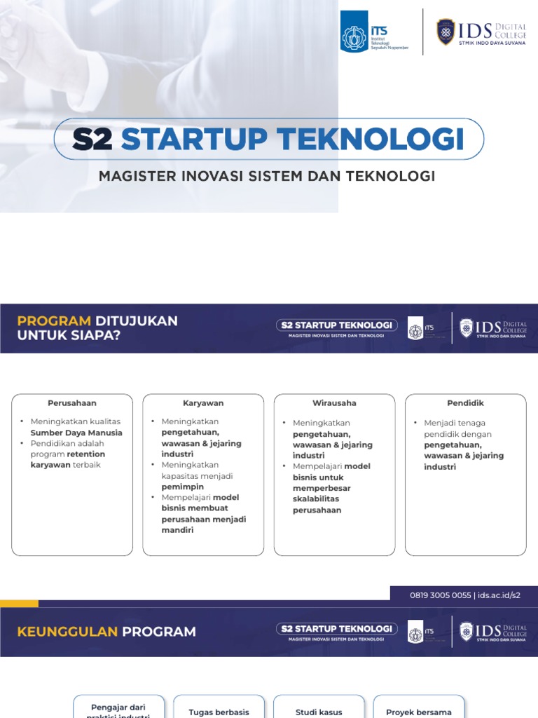Brosur S2 Startup Teknologi | PDF