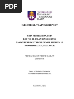 UPM - Industrial Training Report | PDF | Patient | Health Care