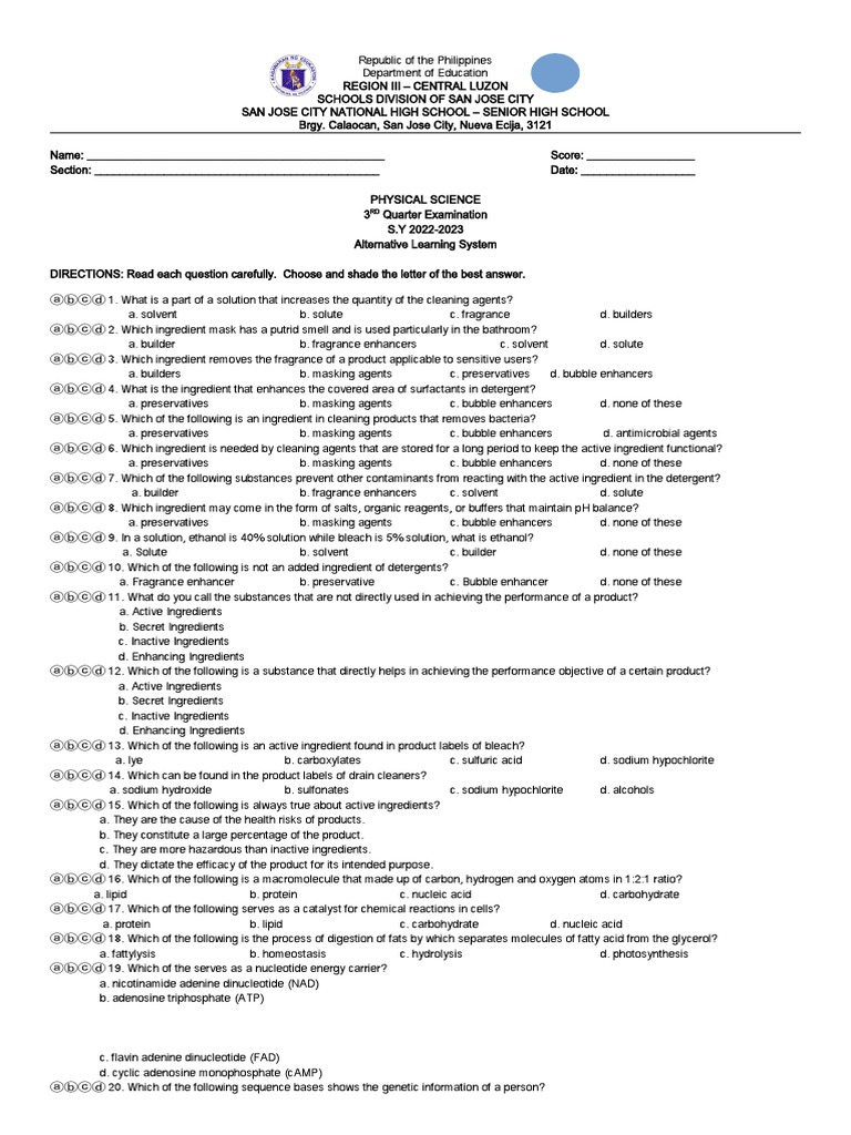 Als Exam | Download Free PDF | Nucleotides | Chemical Substances