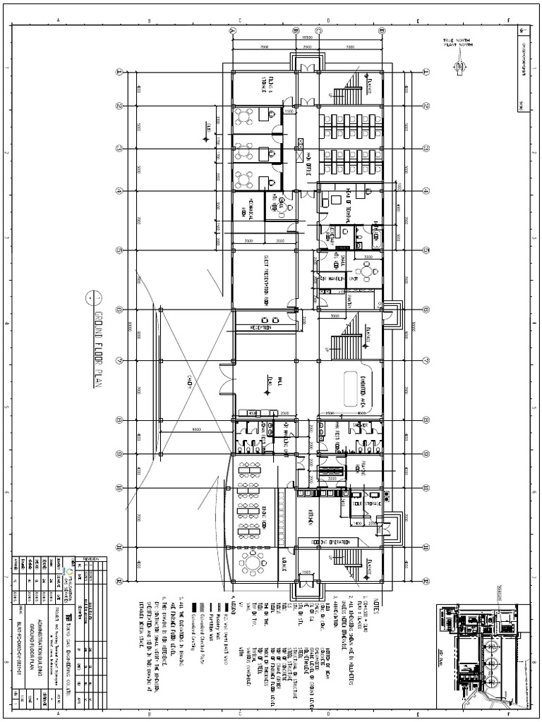 BLRT-FD-DWG-CV-3821-01-R1 Administration Building Ground Floor Plan | PDF