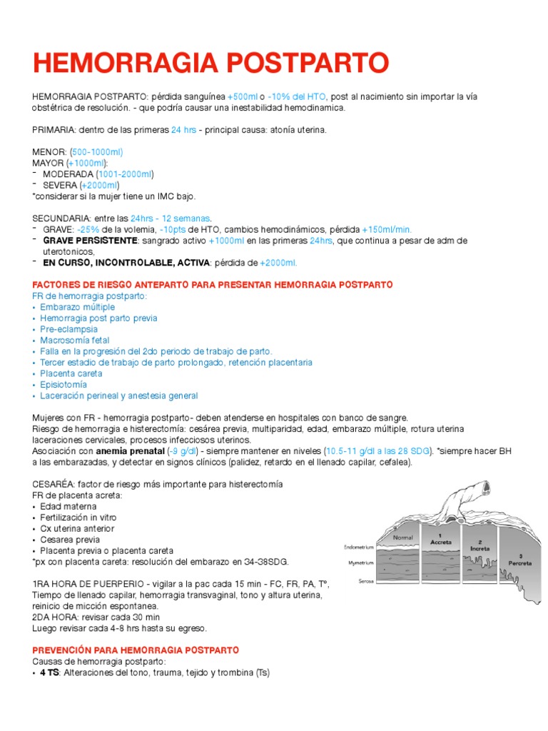 Hemorragia postparto | PDF | El embarazo | Parto