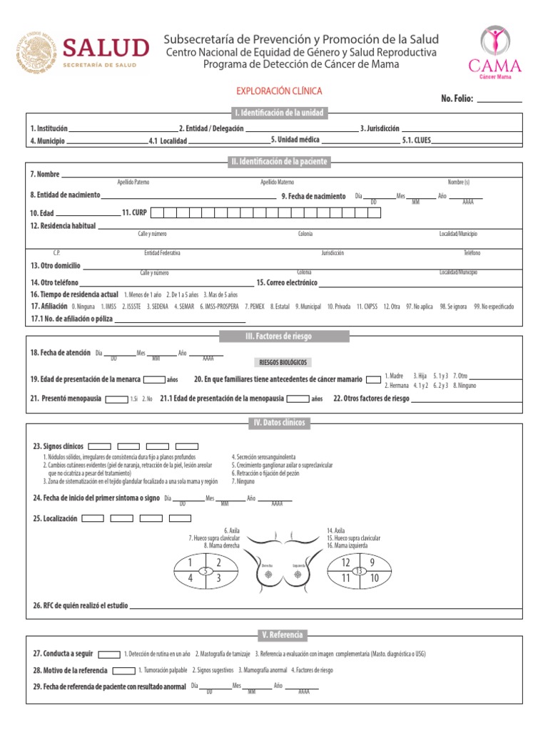 01 CaMa - Exploracion Clinica | PDF | Cáncer de mama | Órgano (anatomía)