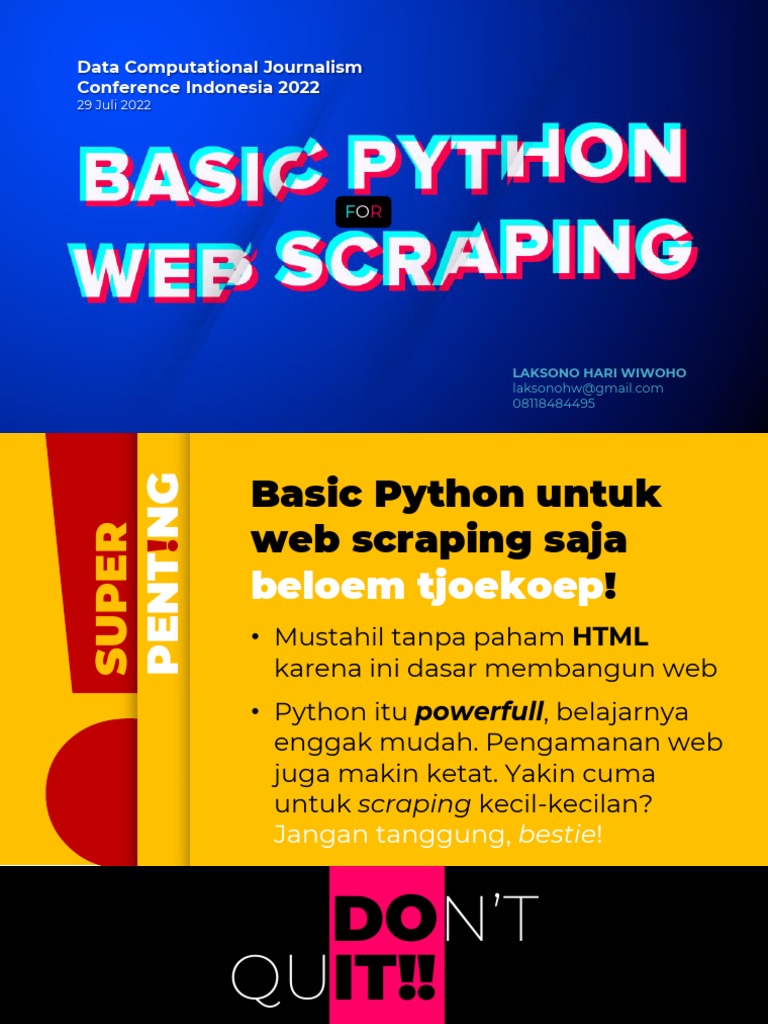 Basic Python For Web Scraping | PDF
