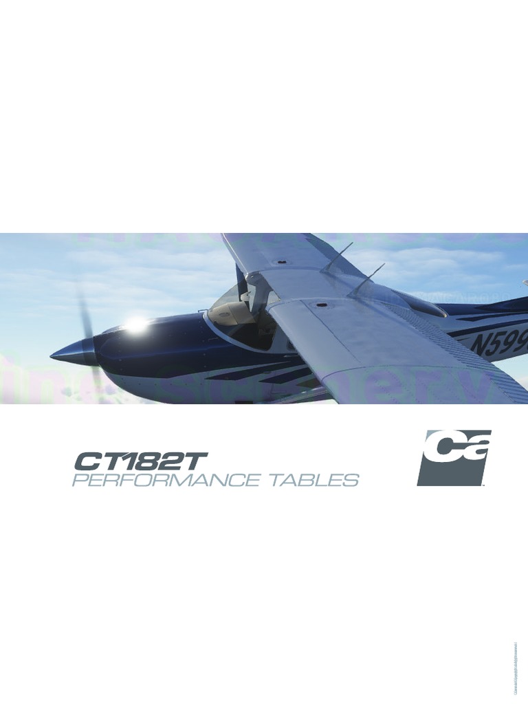 CT182T Performance Tables | PDF | Altitude | Physical Quantities