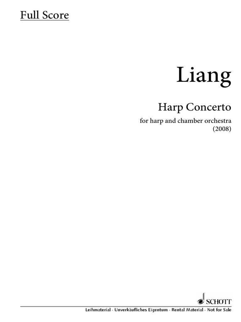 Lei Liang - Harp Concerto | PDF | String Instruments | Double Bass