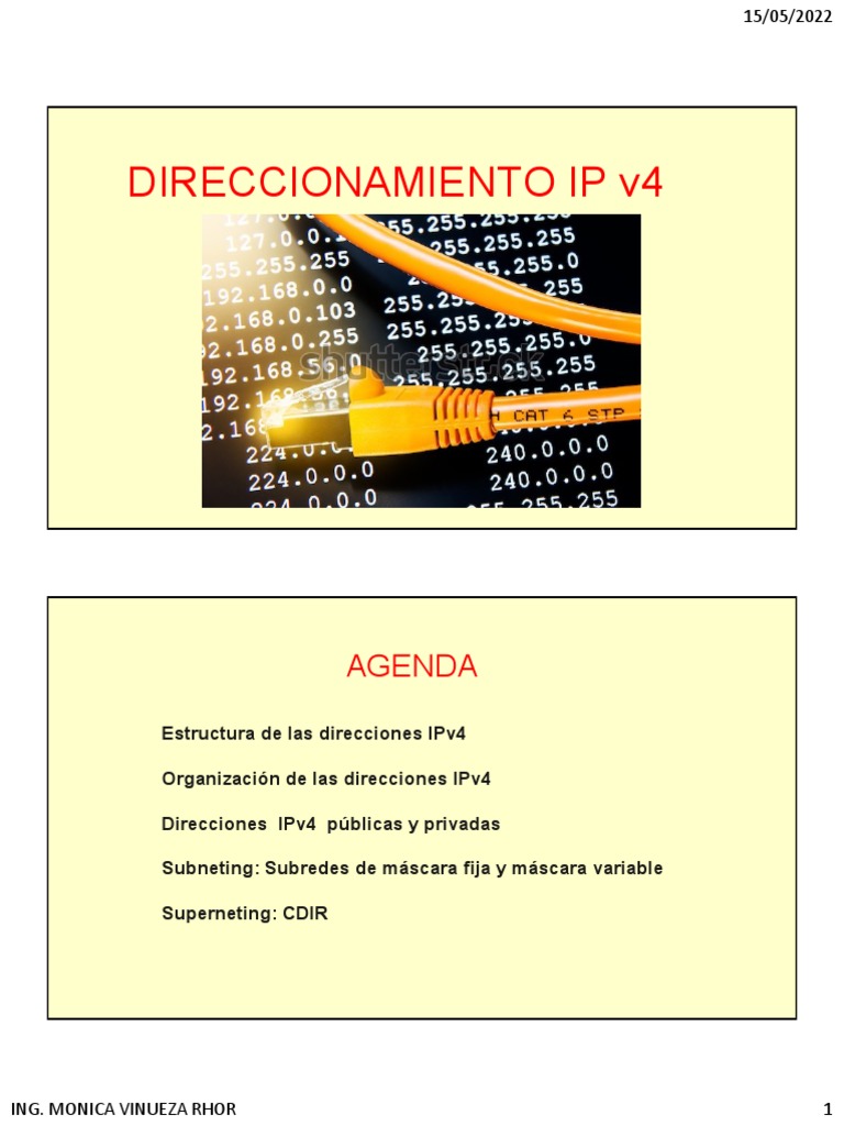 2.1 Direccionamiento IPv4 2022A | PDF | Dirección IP | Enrutador (Computación)