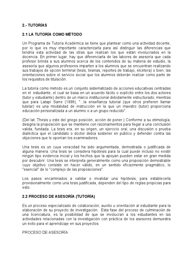 Tutoria Como Methodo | PDF | Experimentar | Investigación cuantitativa