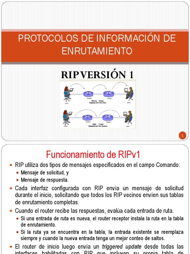 3.1_RIP_v1_funcionamiento_2022A | PDF | Enrutador (Computación) | Protocolos de internet