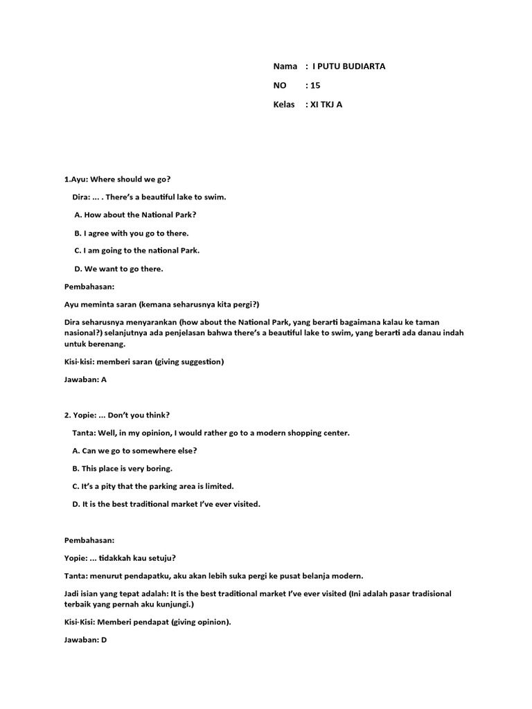 Contoh Text Toeic BHS Inggris | PDF