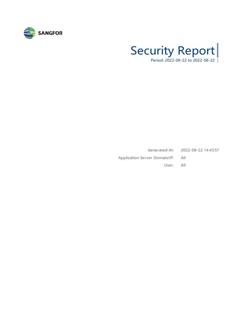 Sangfor AF Report 20220822144557 | PDF | Malware | Antivirus Software