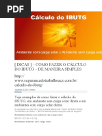 Cálculo do IBUTG: Fórmulas e Exemplos | PDF | Umidade | Termômetro