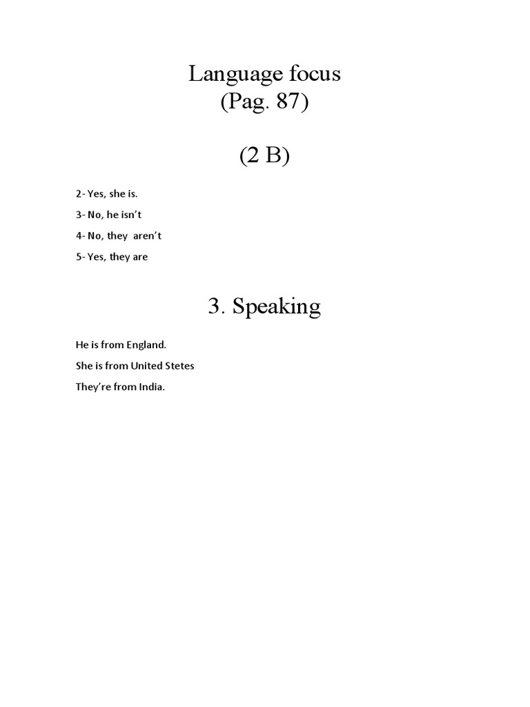 Language Focus (PG 87) | PDF
