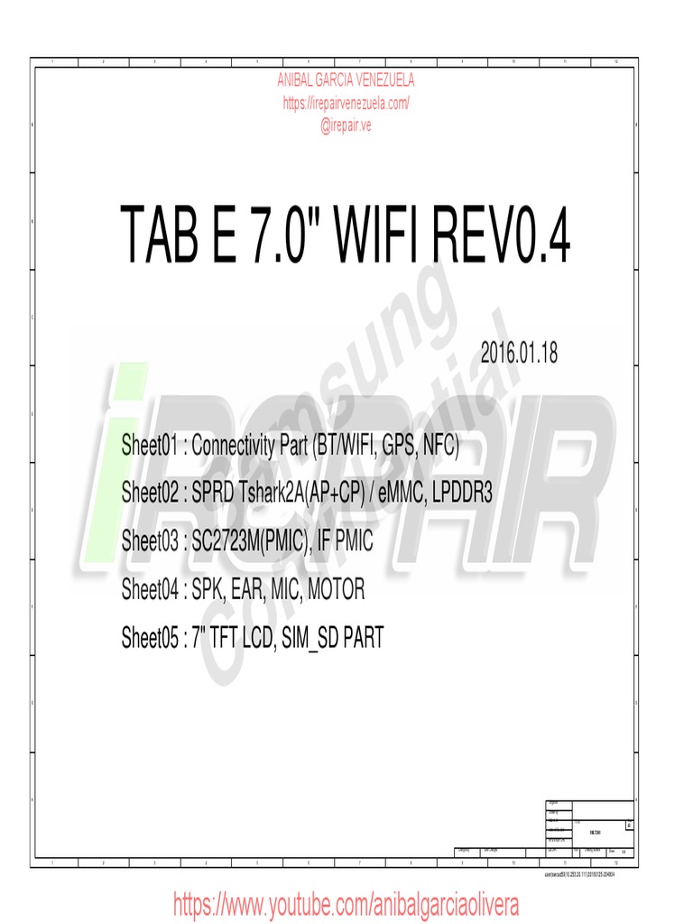 Samsung SM-T280 Technical Specs | PDF | Electronics | Consumer Electronics