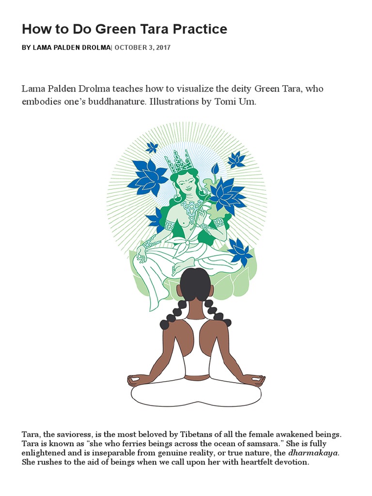 Green Tara Meditation Guide | PDF | Enlightenment In Buddhism | Indian ...