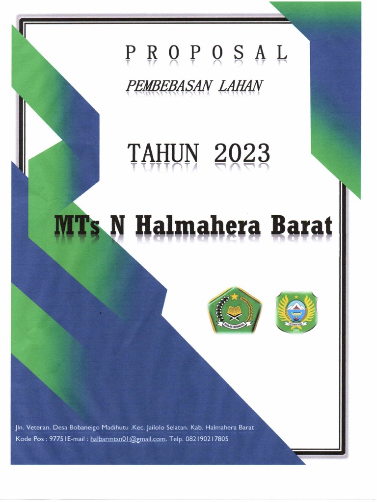 Proposal Pembebasan Lahan MTs Negeri Halmahera Barat 2023 | PDF