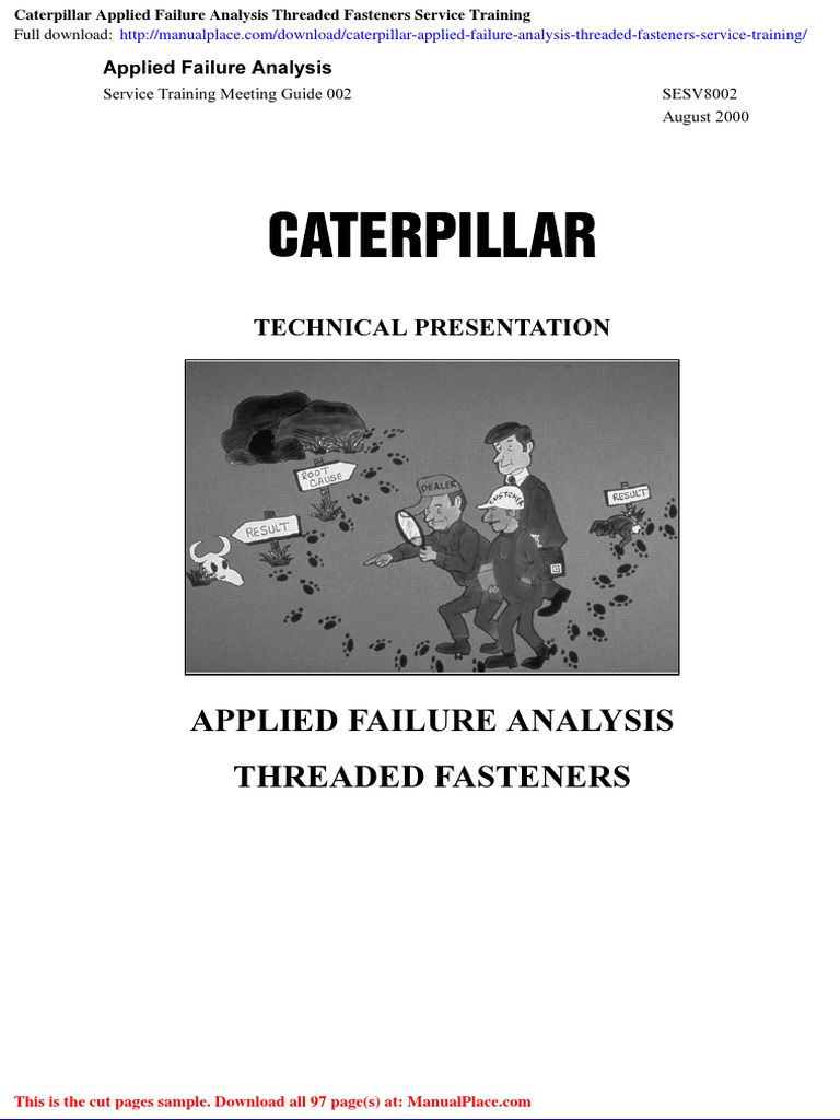Caterpillar Applied Failure Analysis Threaded Fasteners Service ...