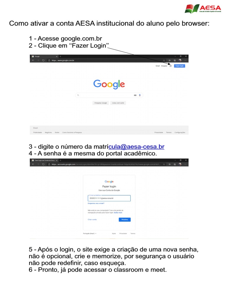 Como Ativar A Conta Institucional | PDF