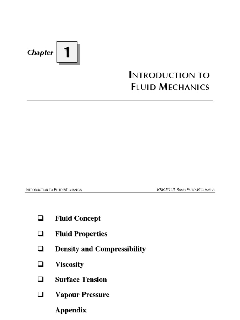 Introduction to Fluid Mechanics Basics | PDF | Liquids | Fluid