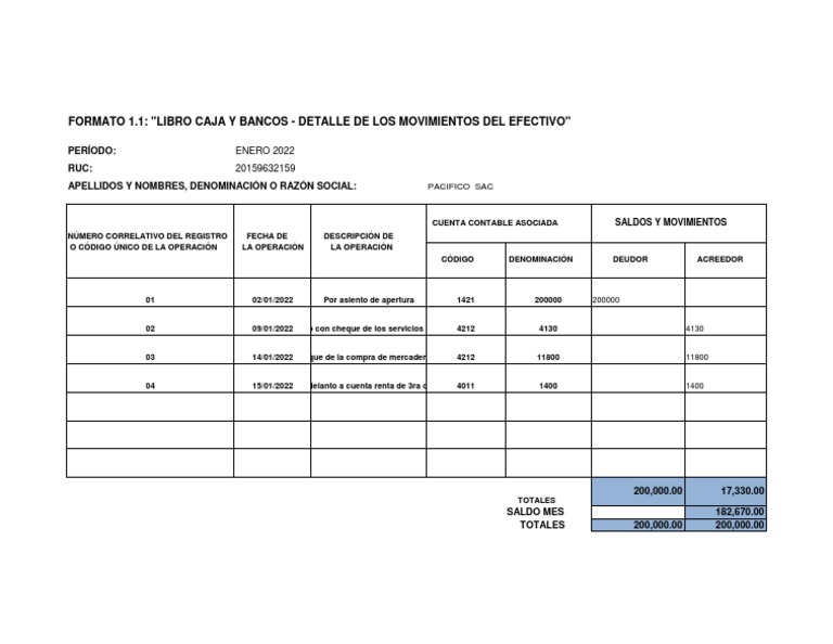 Libro Caja Y Bancos Pdf