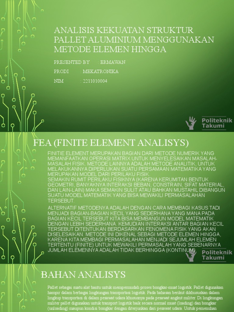 Analisis Kekuatan Struktur Pallet Aluminium Menggunakan Metode Elemen | PDF | Sains & Matematika ...