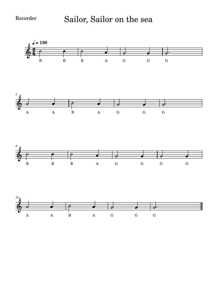 Sailor, Sailor On The Sea | PDF